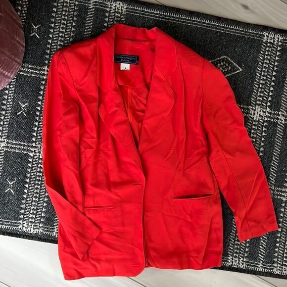 Women's Blazers | Jackets & Coats | Linen Redfitted Blazer Small Medium ...